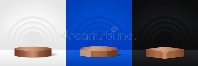 Wooden Podium Stages and Product Showcase Platform with Wood Covers and ...