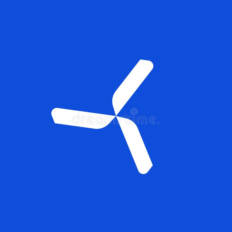 Minimal Fan Logo Design. 3 Wings Propeller Logo Design Stock Vector ...