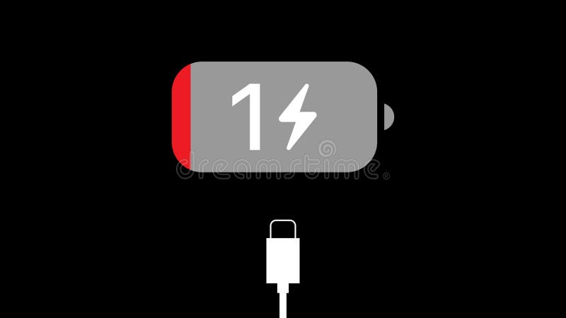 Battery Charging Icon on Black and White. Charge Battery Vector Design ...