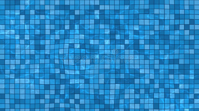 Swimming Pool Bottom Caustics Ripple and Flow with Waves. Seamless ...