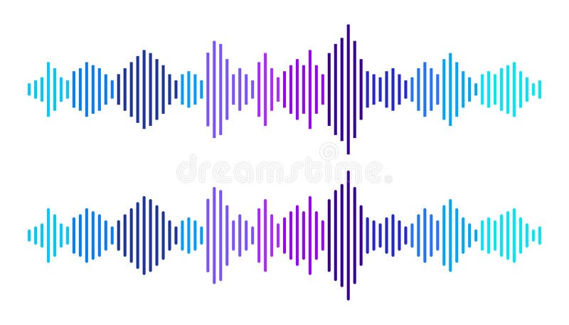 Abstract Colourful Gradient Sound Wave Stripe Lines Equalizer Isolated ...