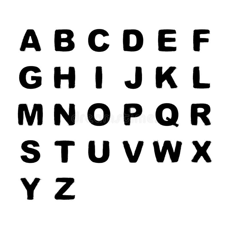 Capital Letter Alphabet a To Z Text. Vector Minimalist Alphabet Set ...