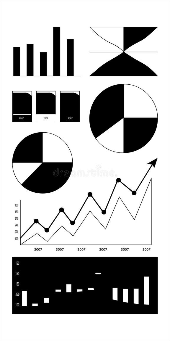 Editable Infographic Elements Business Vector Icon Set Includes Graphs ...