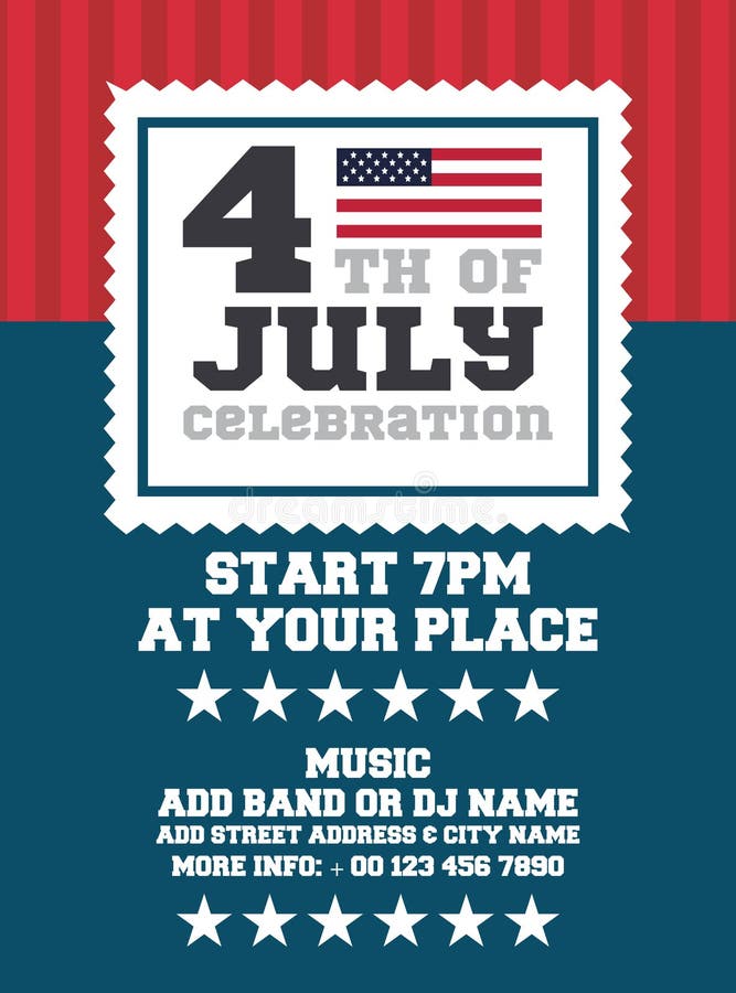 4th of July Independence Day Party Flyer Poster or Social Media Post ...