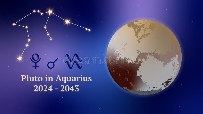 Web-large Pluto in Aquarius Banner with Planet and Constellation for ...