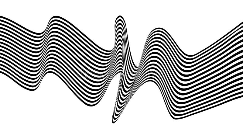 Black and White Curved Line Stripe Abstract Background, Multiple Line ...
