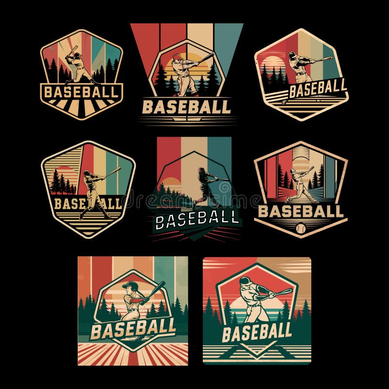 Baseball T Shirt Design in Vintage Style Stock Vector - Illustration of ...