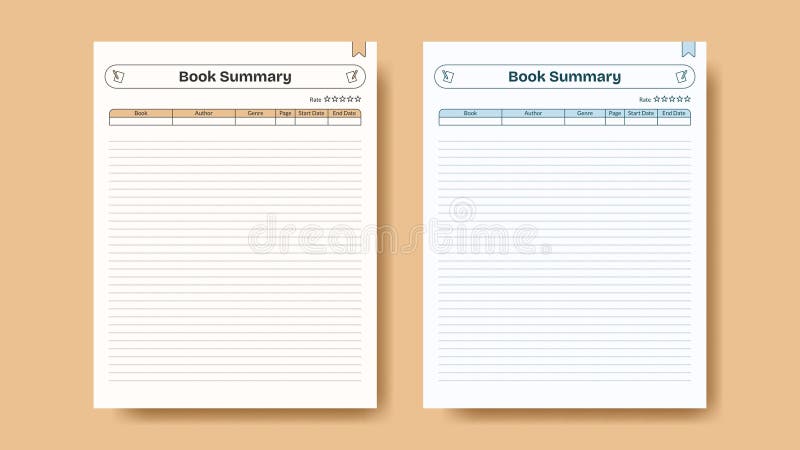 Book Summary Notes Template. Review and Summary Paper for Reading Hobby ...