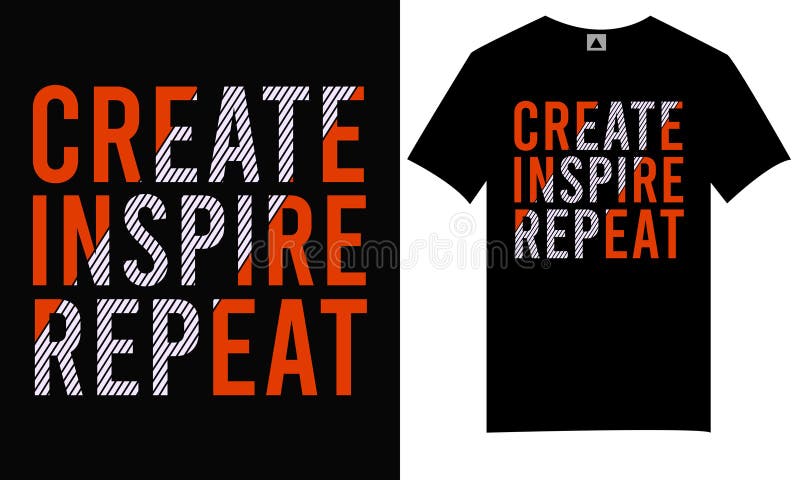 Bold & Stylish Typography T-Shirt Stock Illustration - Illustration of ...