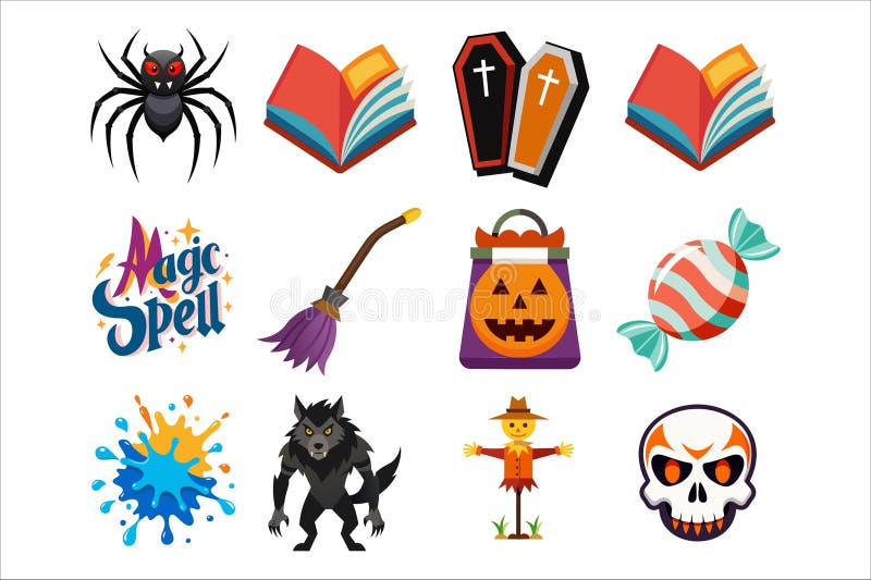 Halloween Vector Pack - Spooky Icons for Magic Spells, Trick-or-Treat ...