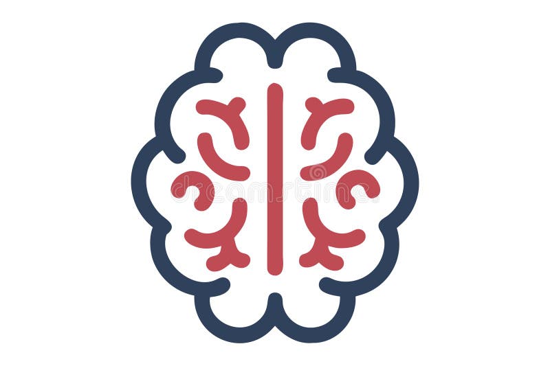 Brain Vector Icon for Cognitive Science Designs Stock Vector ...