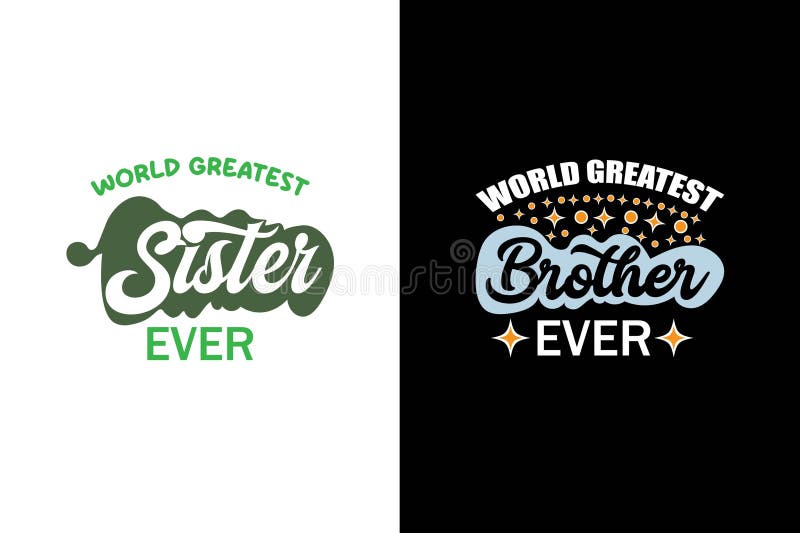 Sibling T-Shirts for Every Family Stock Vector - Illustration of ...