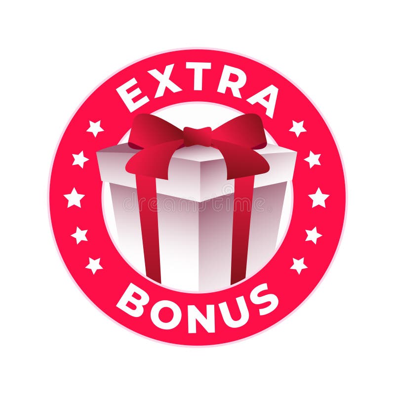 Extra Bonus 3D Gift Boxes with Ribbon Label Design. for Icon, Banner ...