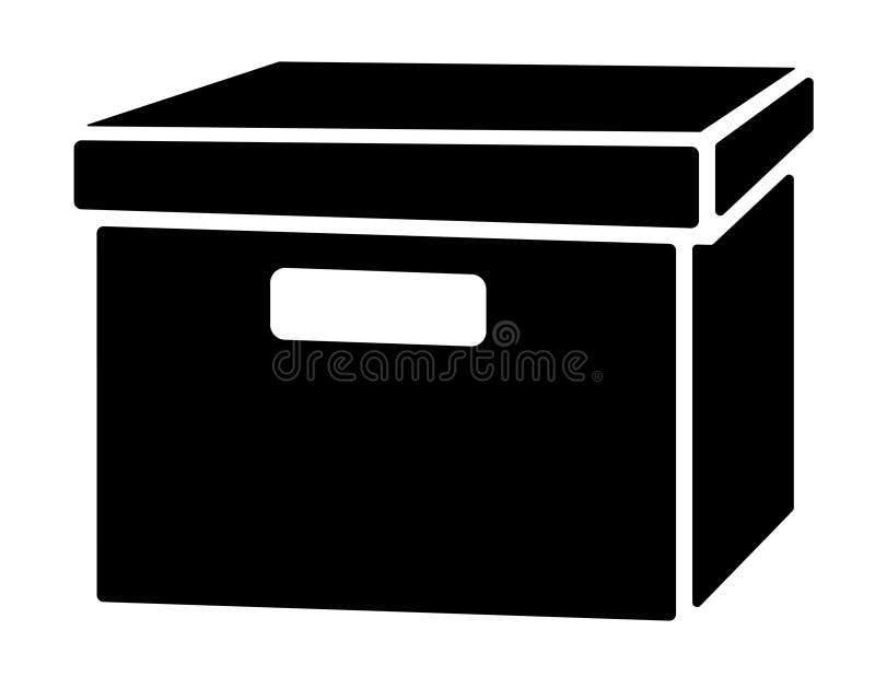 Cardboard Box Silhouette - Vector Black Image for Logo, Pictogram or ...