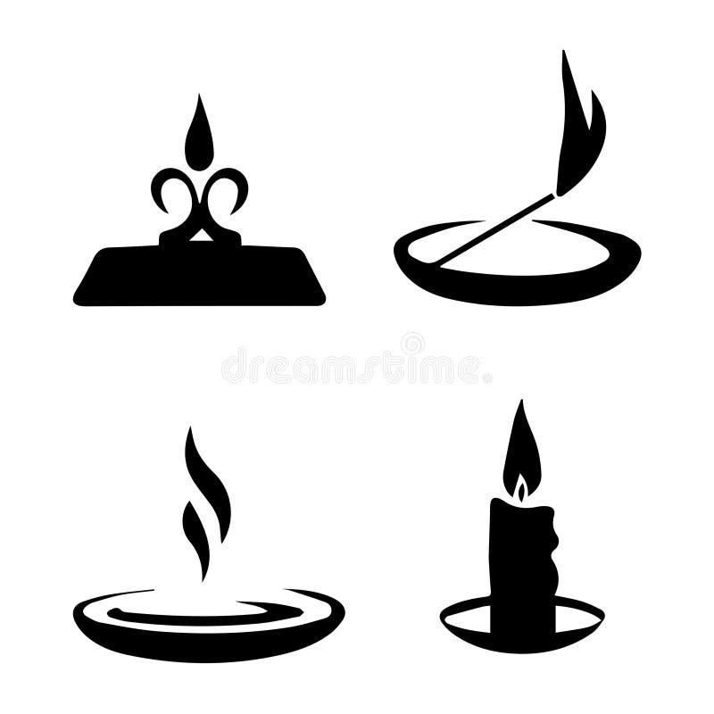 Spiritual Lamp Vector Silhouette Icons and Logo Set Stock Vector ...