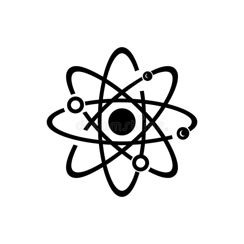 Atom – Atomic Structure Symbol for Science, Physics, Chemistry ...