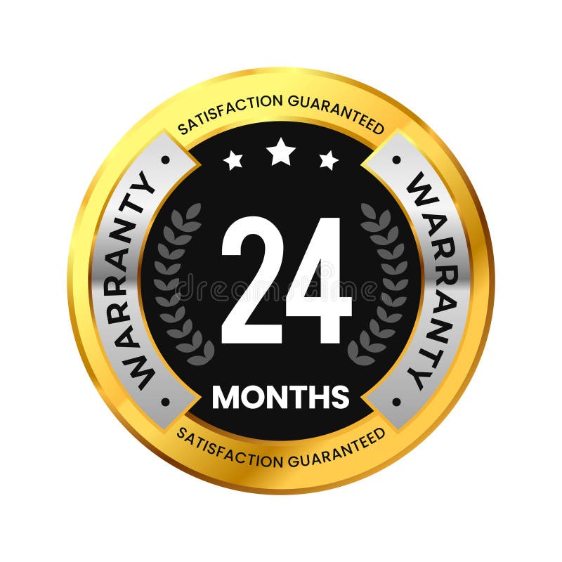 24 Months Warranty Gold Premium and Elegant Circle Design Stock Vector ...