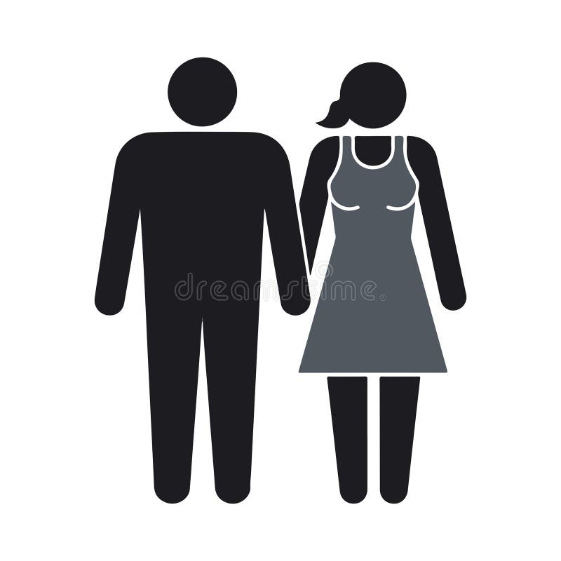 Inclusive Plus Size Couple Icon for Logo or Branding Stock Vector ...