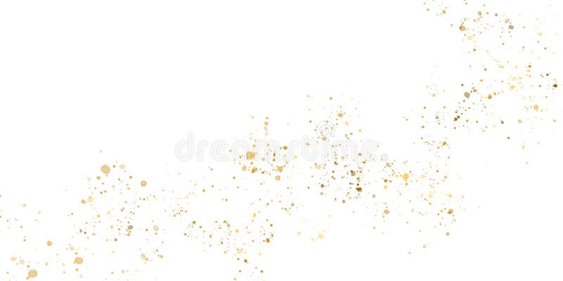 Gold Glitter Particles, Glow, Shimmer, Splatter. Festive Golden ...