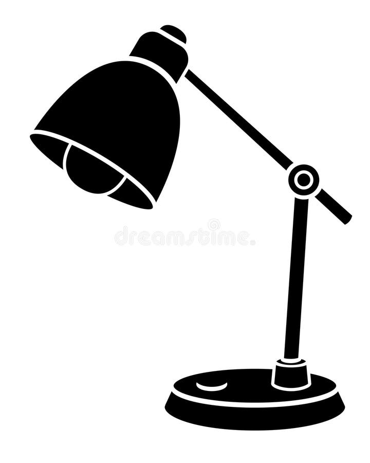 Table Lamp Vector Silhouette Image for Logo, Pictogram or Stencil ...
