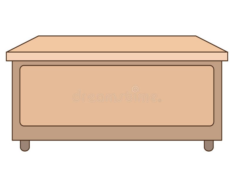 Table. Classic Wooden Desk - Vector Full Color Image Stock Illustration ...