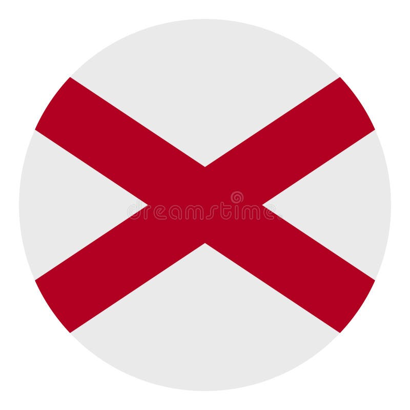 Alabama State Flag. Alabama Circle Flag Logo Icon Computer Vector ...