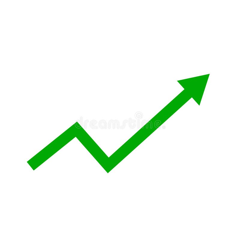 Financial Chart with Interweaving Arrows Going Up. Inflation Bar Chart ...