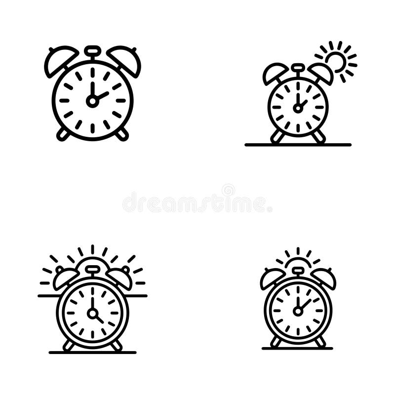 Wake Up Early Outline Icon for Productivity and Motivation. Stock ...