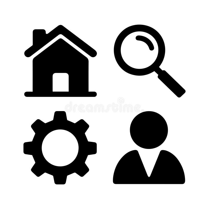 Web Set of UX UI Navigation Buttons Stock Illustration - Illustration ...