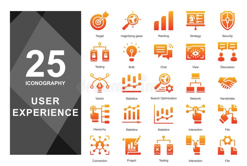 25 Icon Set Gesture-Based UI Control Stock Vector - Illustration of ...