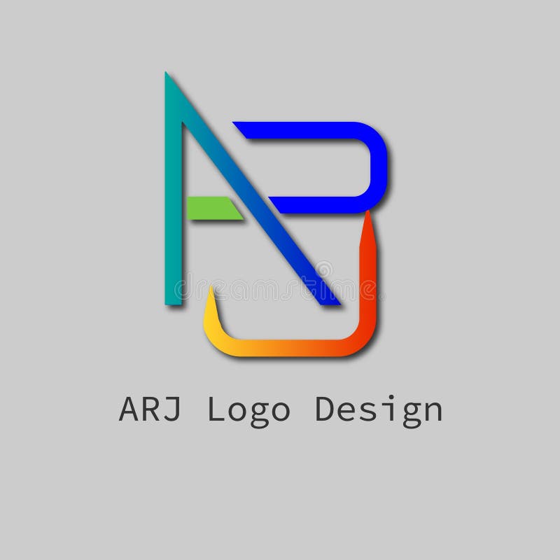 ARJ letter logo stock vector. Illustration of cash, minimalist - 380865549