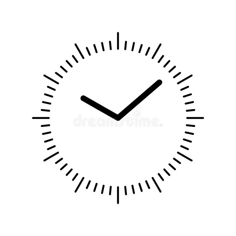 Clock Countdown Icon. Timepiece or Timer Symbol. Mechanical Watch ...