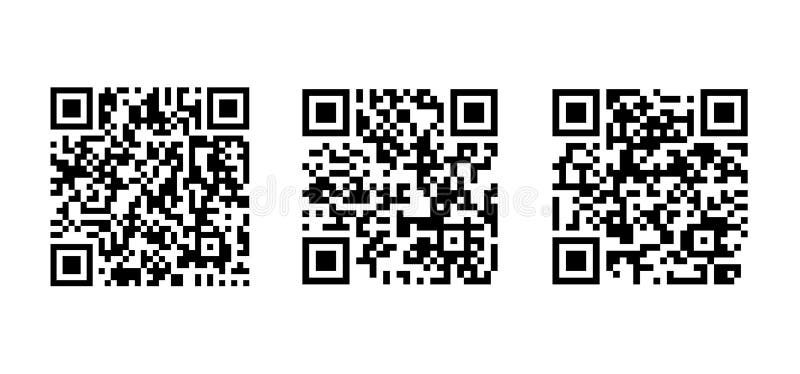 Set of Different QR Code Icon. QR Code for Salesman. Payment Scanner ...