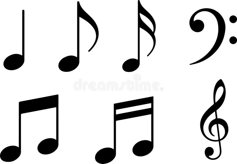 Vector Set Music Notes Symbols Stock Photos - Free & Royalty-Free Stock ...