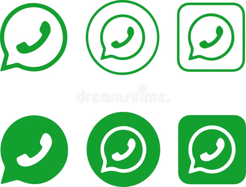 Icon Set of Application Phone Call Response Answer Message Symbols ...