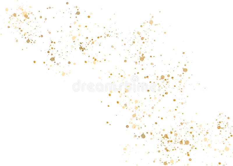 Falling Gold Glitter Particles, Golden Splatter Isolated on Transparent ...