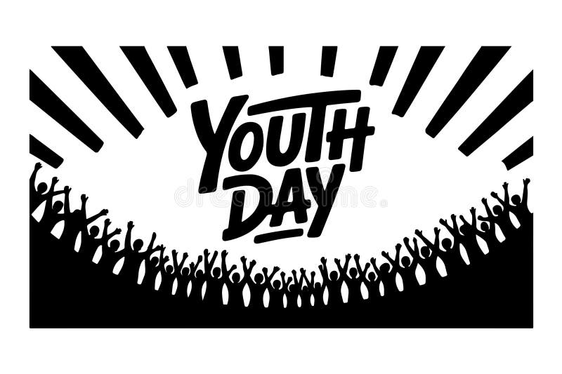Youth Day Rally Mass Celebration Stock Illustration - Illustration of ...