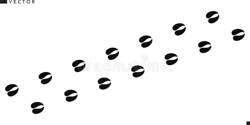 Bull Footprints Vector. Bison Footprints Silhouette Stock Vector ...