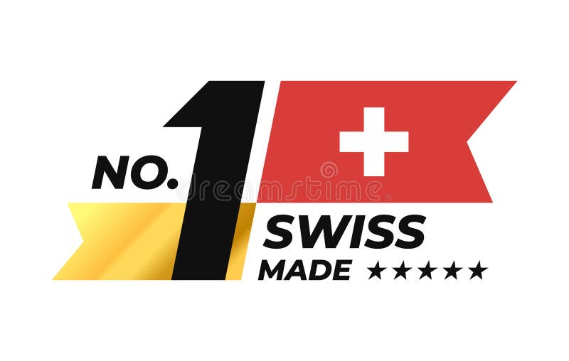 Number 1 Swiss Made Sign Badge Vector Design Stock Illustration ...