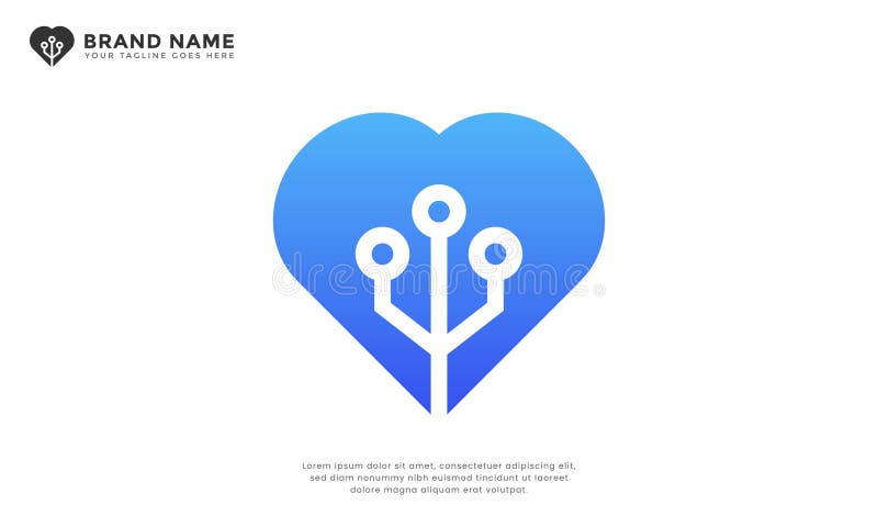 Love Tech Link Logo stock illustration. Illustration of template ...