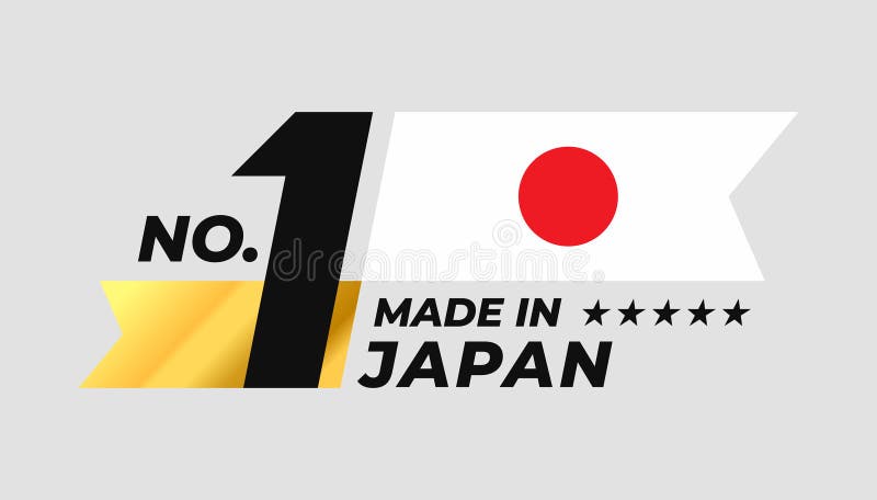 Number 1 Made in Japan Sign Badge Vector Design Stock Illustration ...