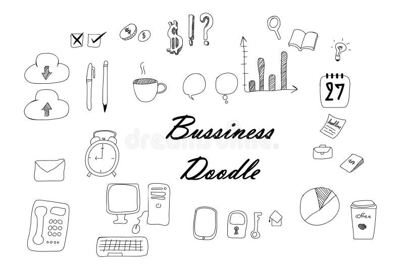 Business Model Doodle Drawing Vector Stock Vector - Illustration of ...
