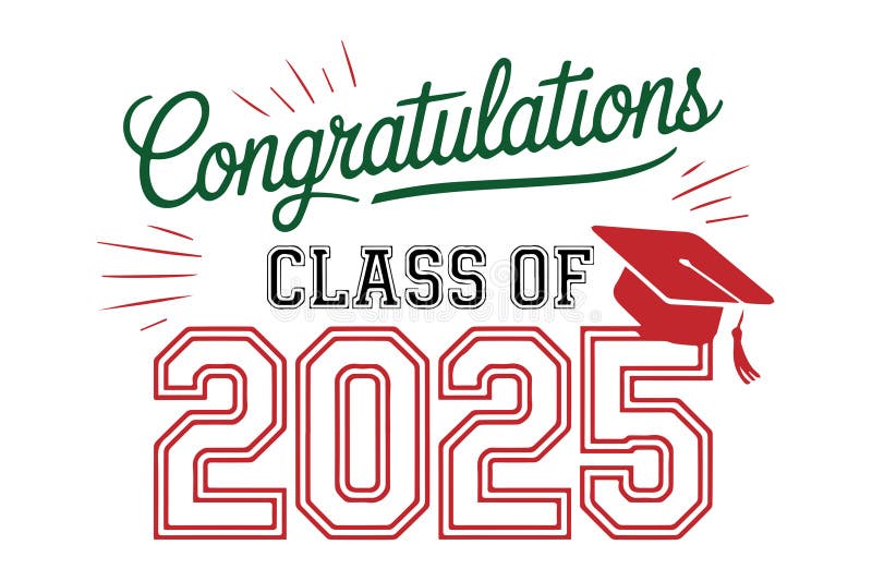 Congratulations Class of 2025 Festive Design Stock Illustration ...