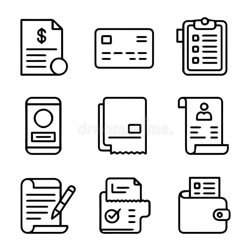 Billing Info Icon Set Stock Illustrations – 39 Billing Info Icon Set ...