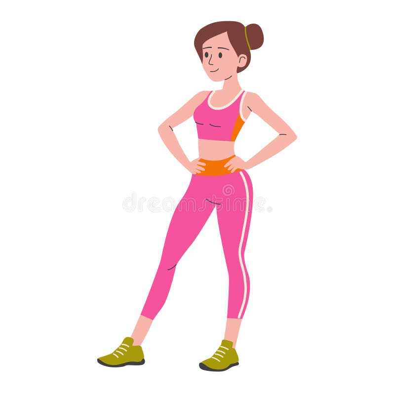 Cute Athletic Woman in Athletic Shape Doing Sports. Fitness, Sport ...