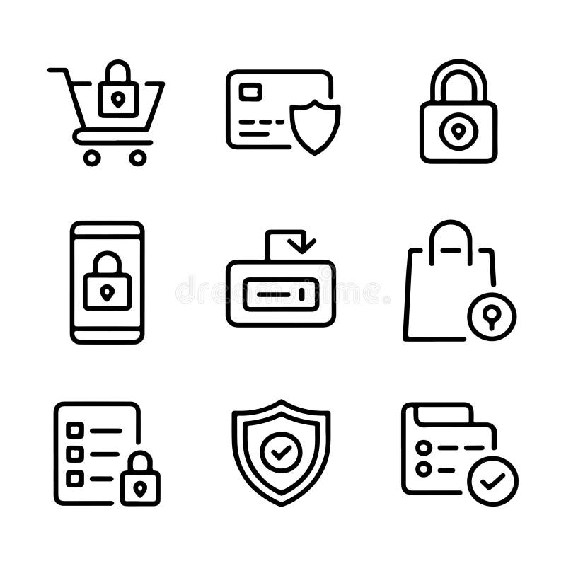 Secure Checkout and Payment Protection Icons. Secure Online ...
