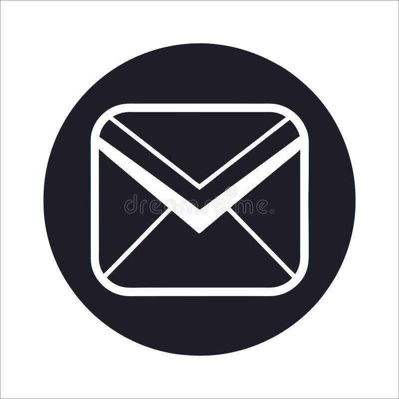 Mail or Message Silhouette Vector Icon Illustration Design Stock ...