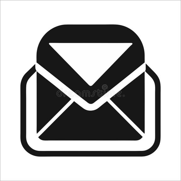 Mail or Message Silhouette Vector Icon Illustration Design Stock Vector ...