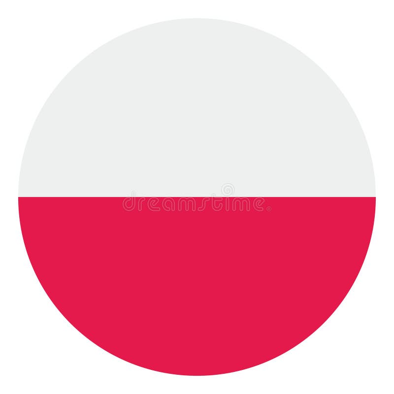 Flag of Poland. Poland Circle Flag Logo Icon Computer Vector ...