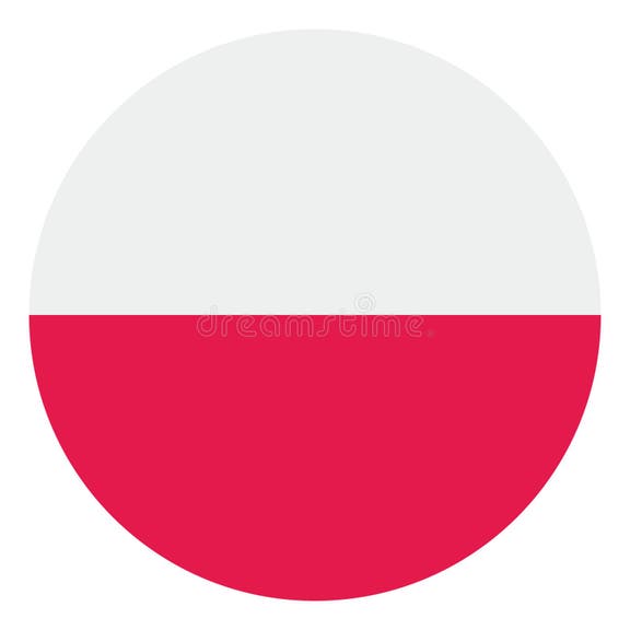Flag of Poland. Poland Circle Flag Logo Icon Computer Vector ...